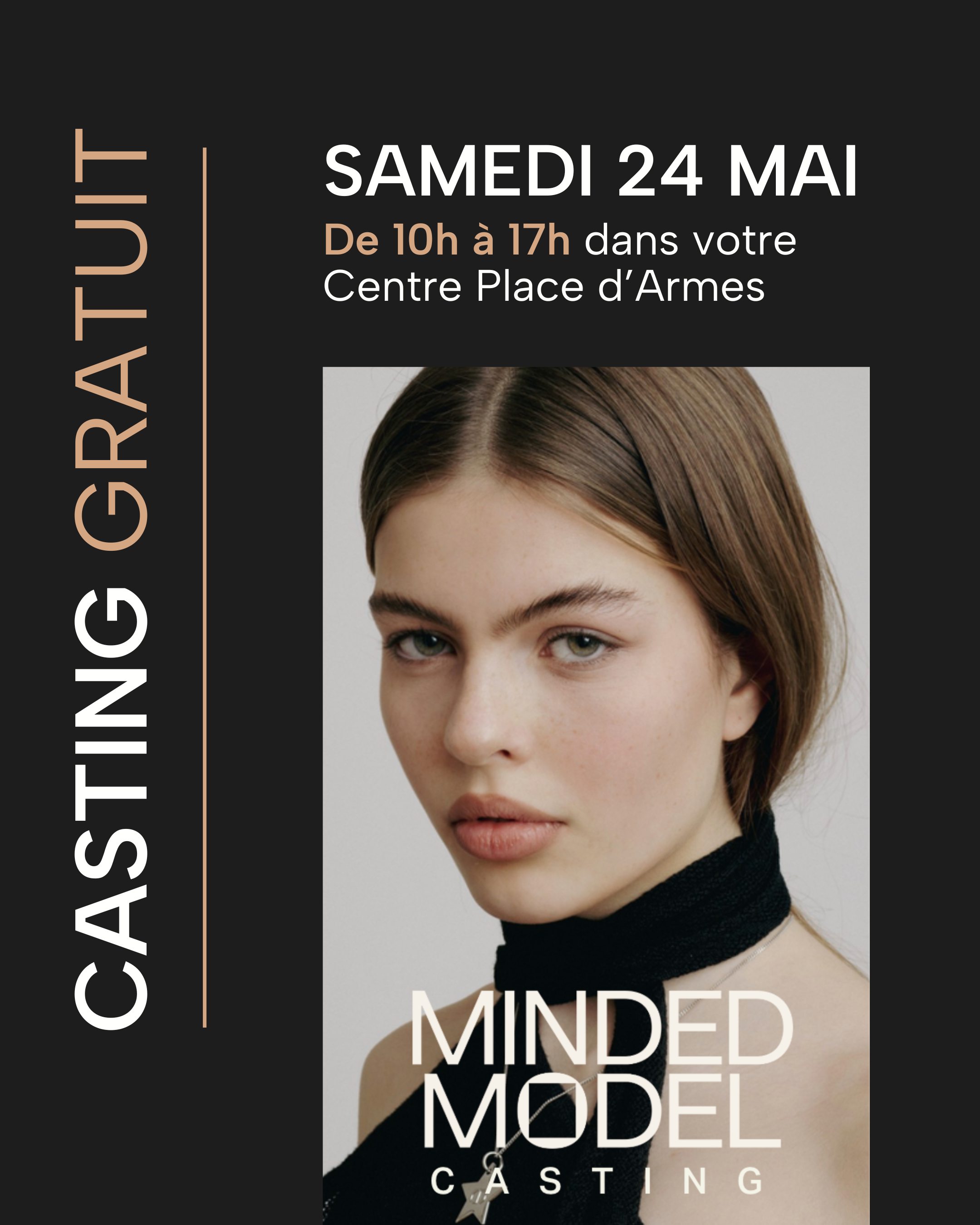 CASTING GRATUIT – MINDED MODEL AGENCY - Place d'Armes Centre Commercial